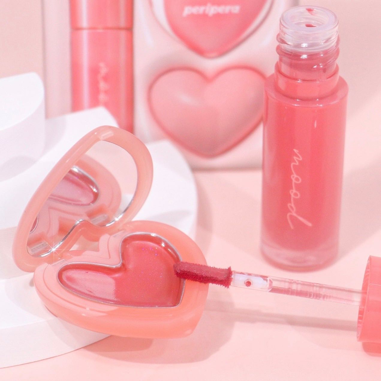 Peripera Ink Mood Glowy Tint + Heart Lip Balm Set (Exclusive Set จาก ...