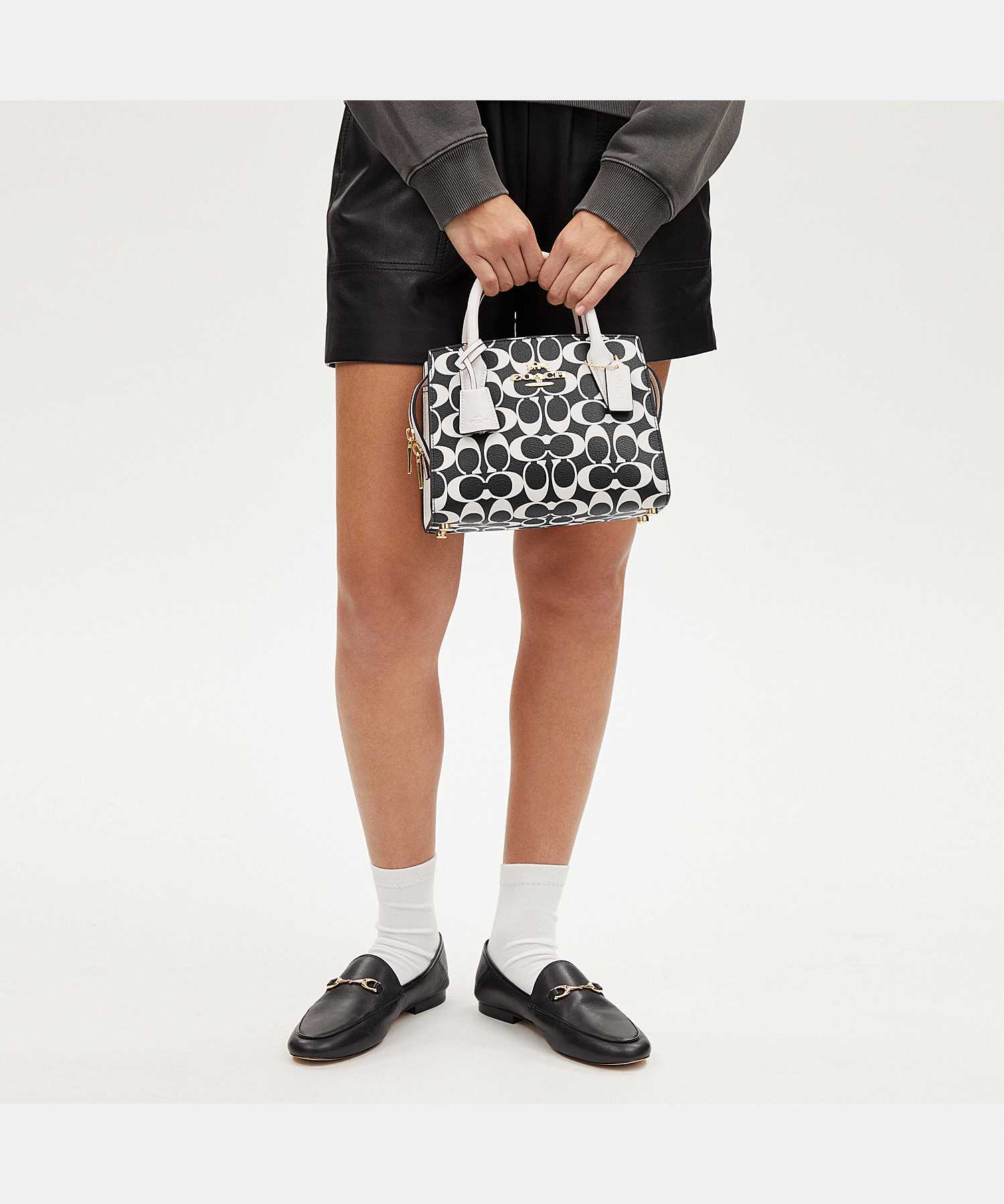 COACH ANDREA CARRYALL IN SIGNATURE CANVAS CP080 IMA47 | LINE SHOPPING