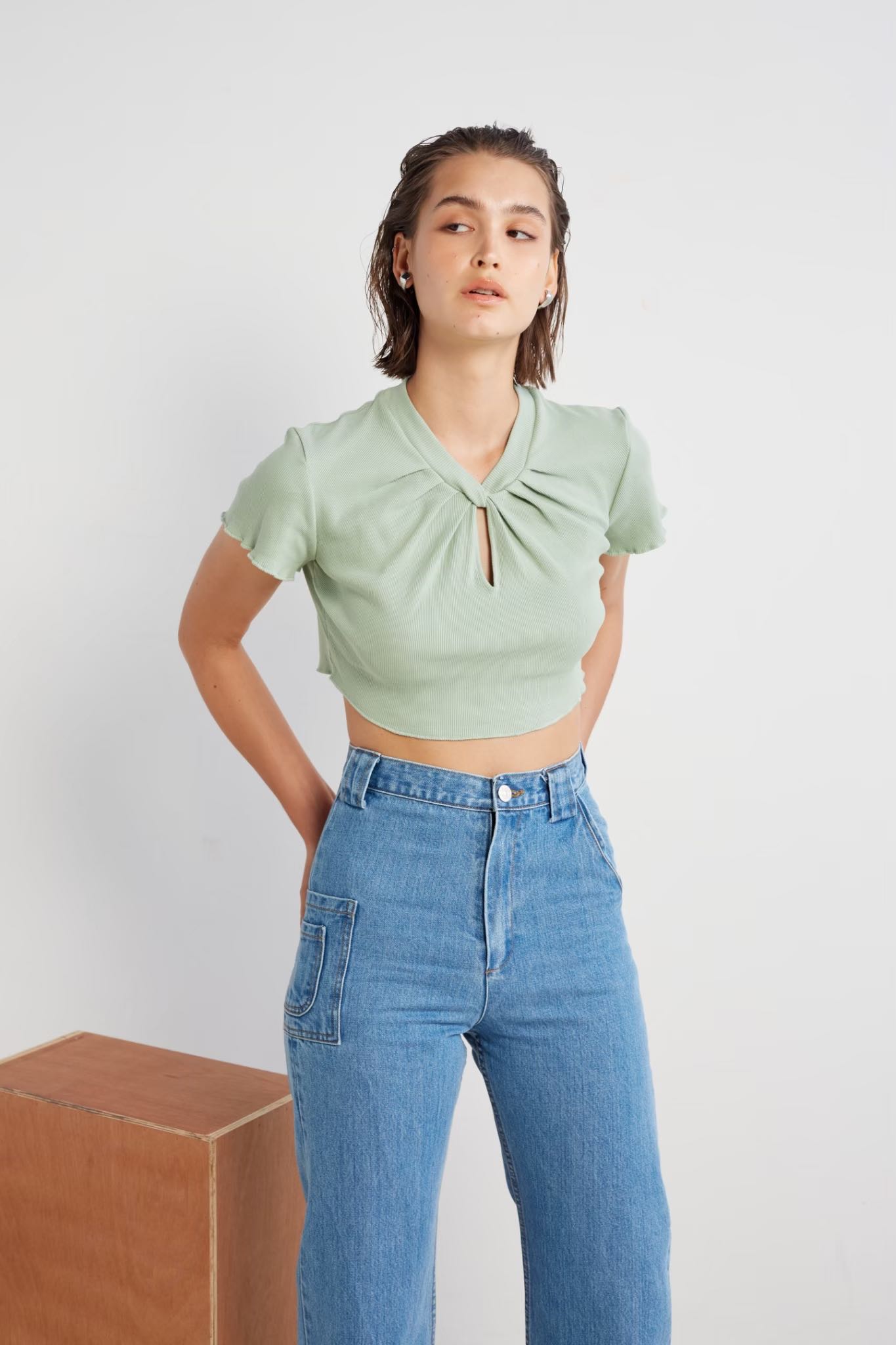 Mint Aspen Crop Top | LINE SHOPPING