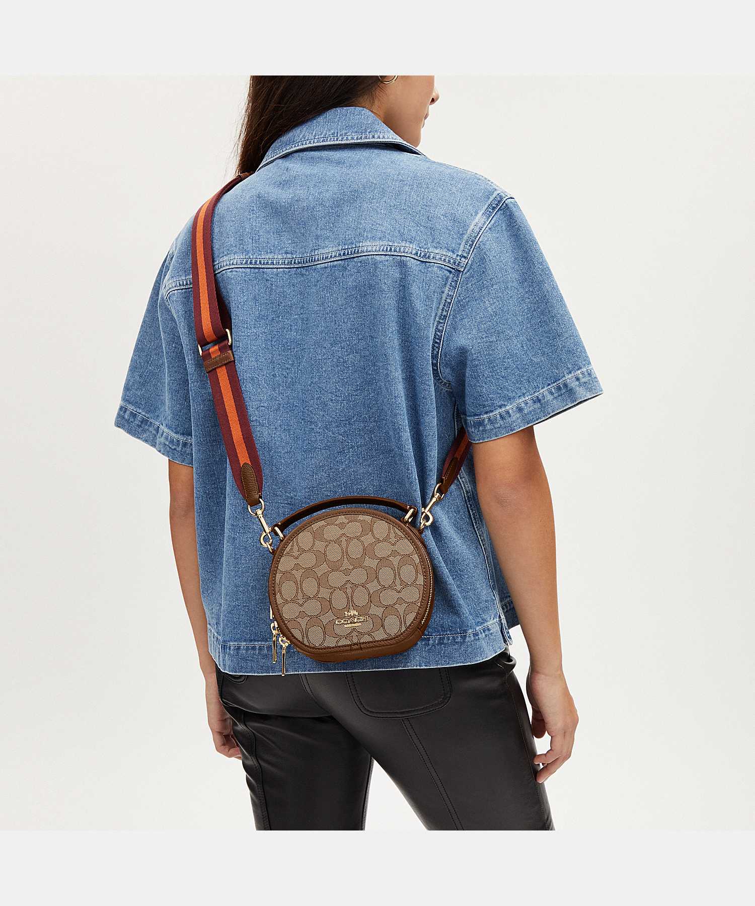 COACH CANTEEN CROSSBODY IN SIGNATURE JACQUARD CO986 IMVGB | LINE SHOPPING