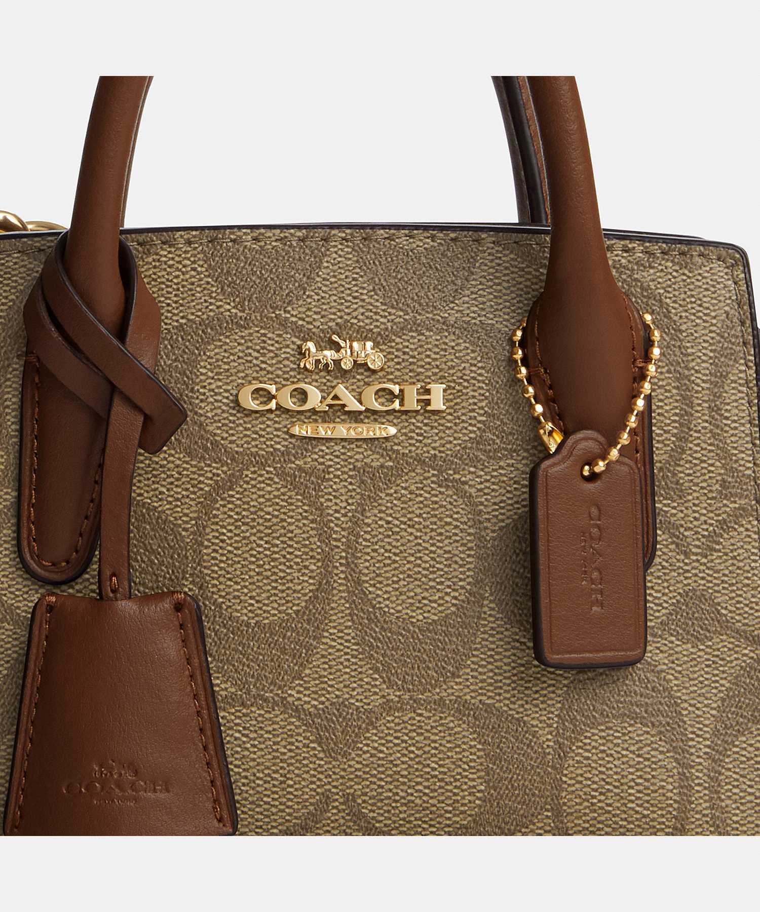 COACH ANDREA MINI CARRYALL IN SIGNATURE CANVAS CO975 IME74 | LINE SHOPPING