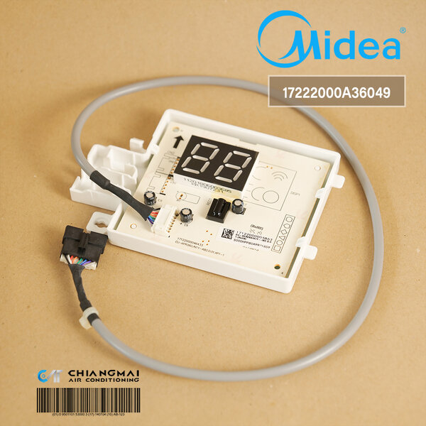 17222000A36049 หน้าจอแสดงผลแอร์ Midea (Display Box) แผงรับสัญญาณรีโมท ...