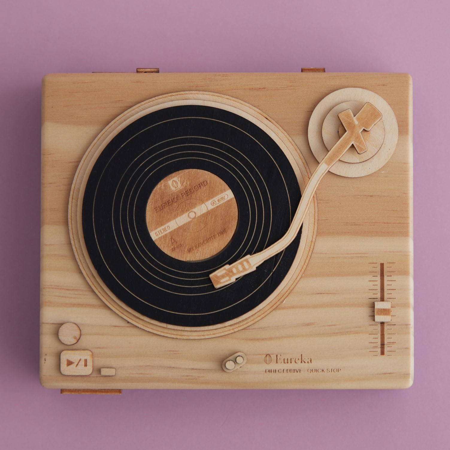 レコードプレイヤー木箱入りチョコレート （ブラック）