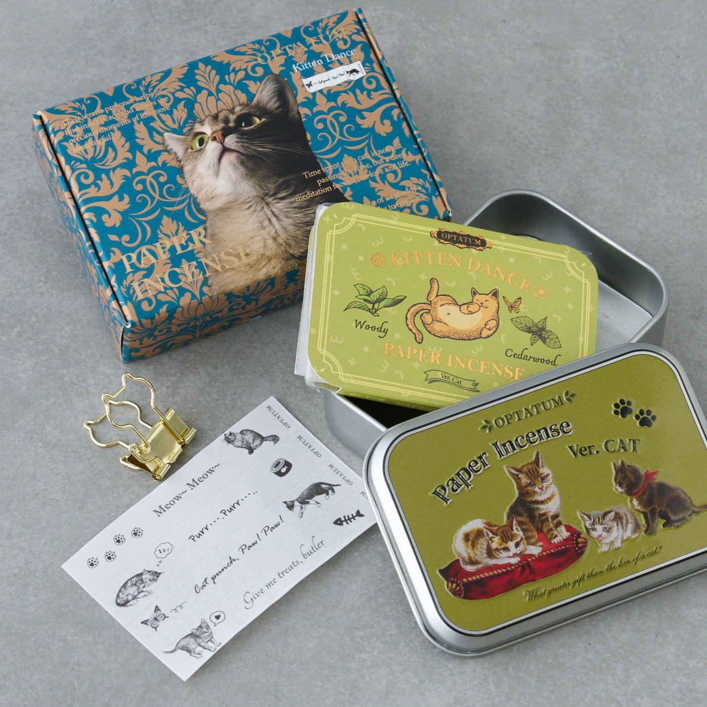 【OPTATUM】ペーパーインセンス ねこ・いぬPAPER INCENSE DOG/CAT